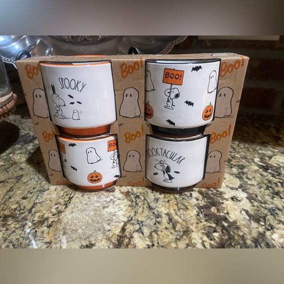 Rae Dunn | Kitchen | Rae Dunn Peanuts Halloween Ramekin Set Of 4 8oz ...